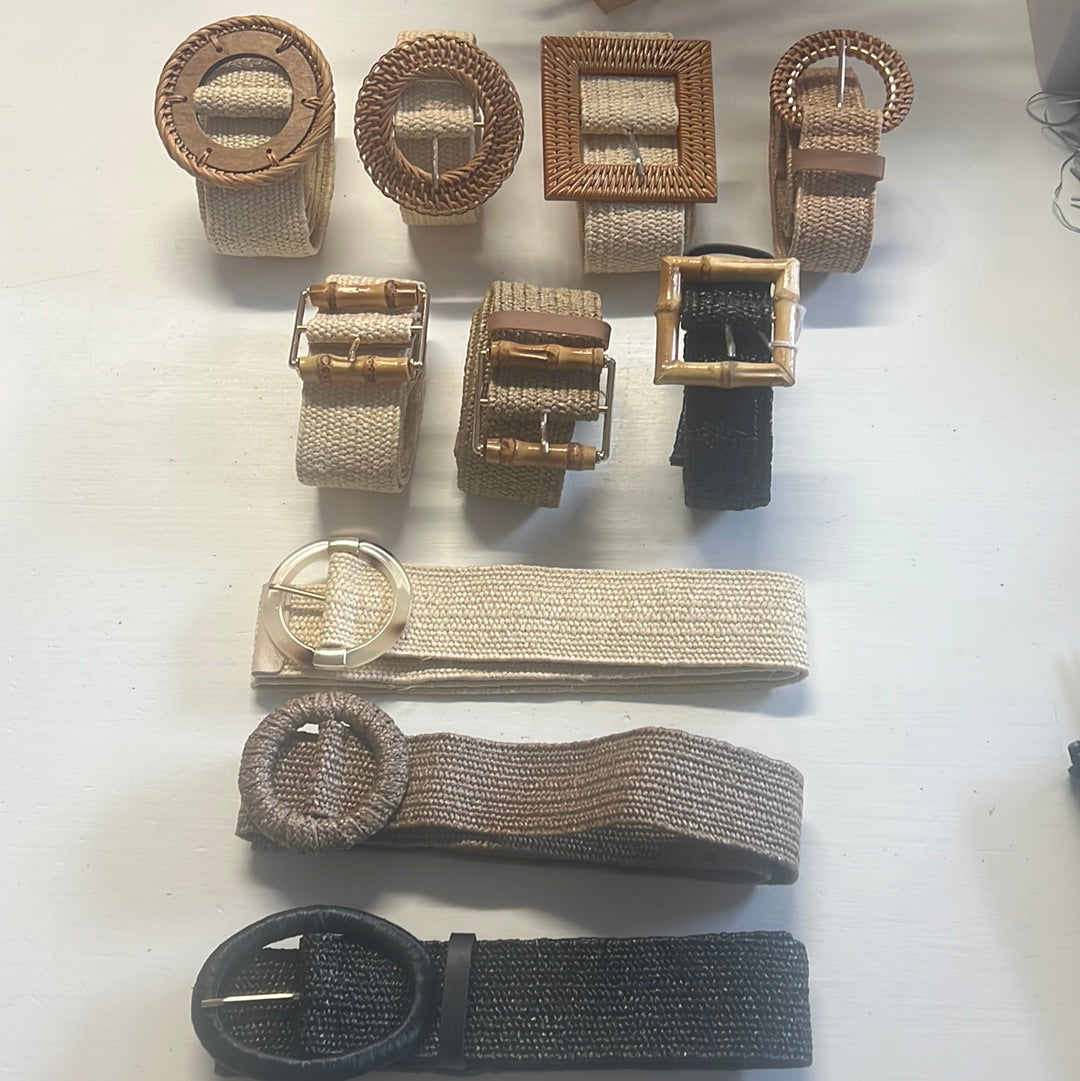 Rattan stretchy belts – Beach to bar wear